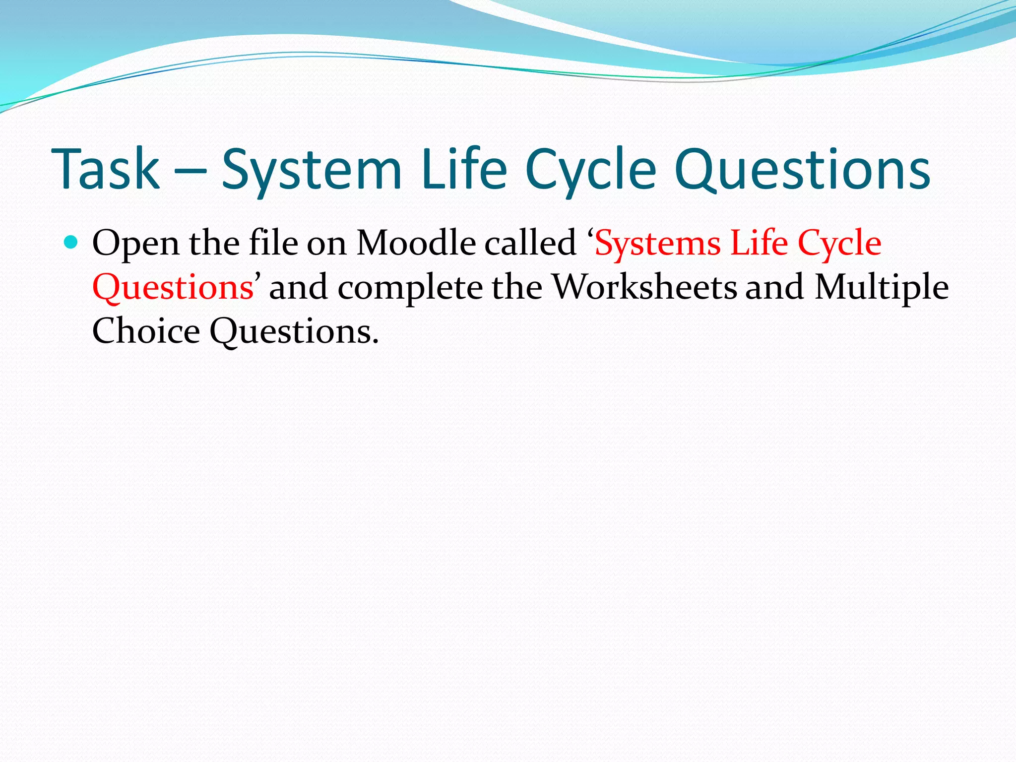 Systems Life Cycle | PPTX