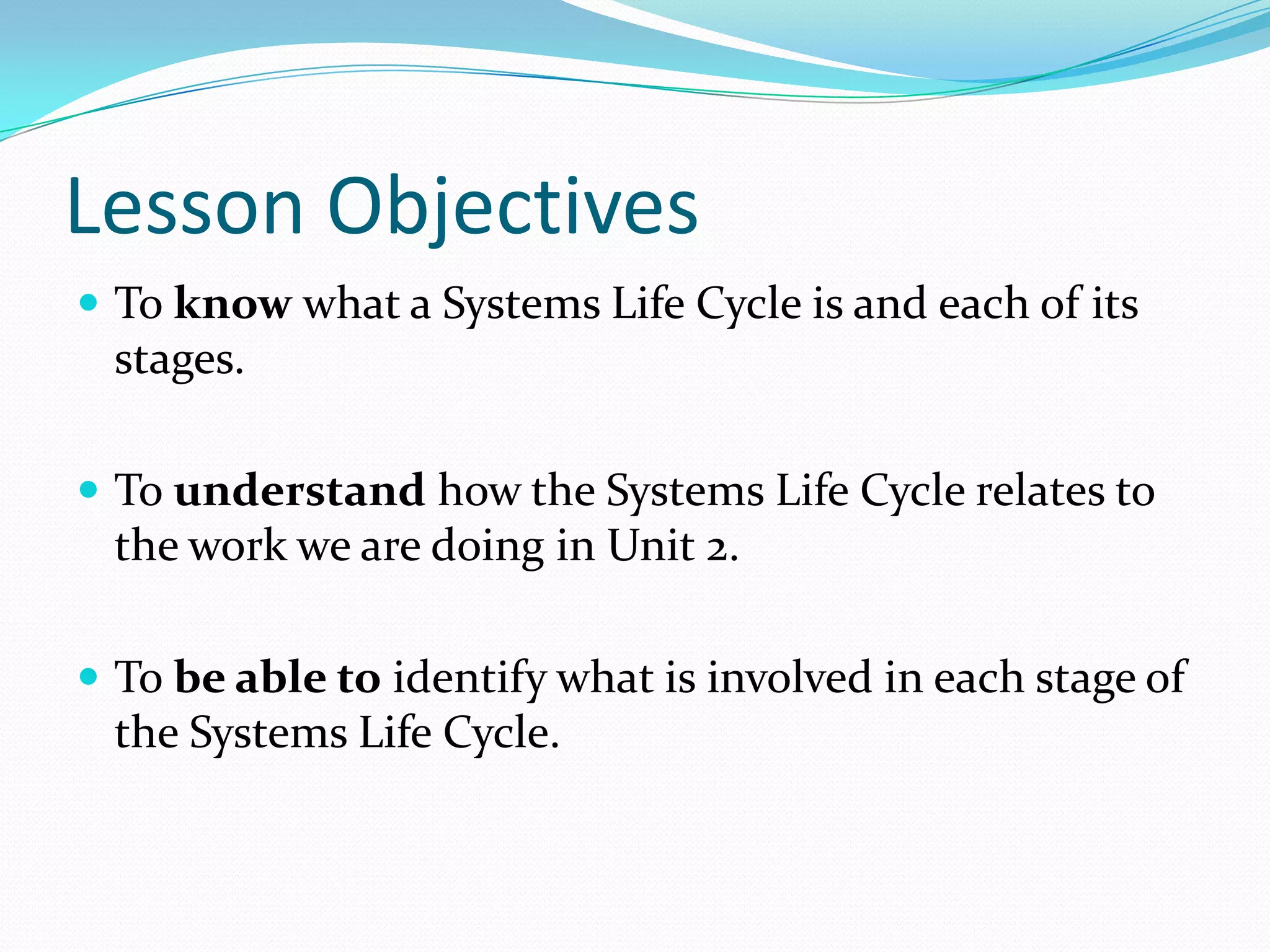Systems Life Cycle | PPTX