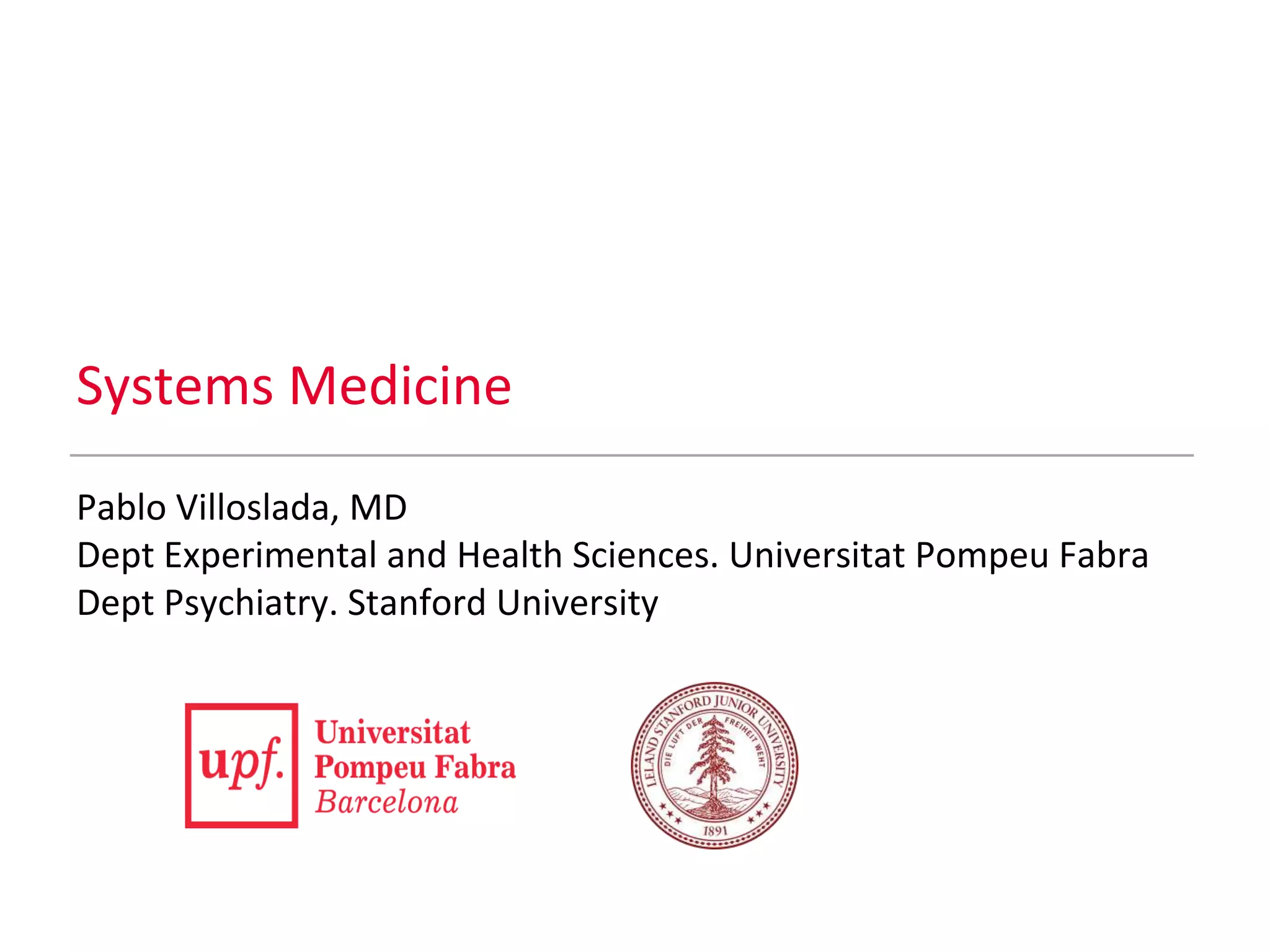 Systems medicine | PPTX