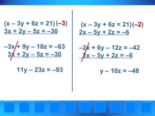Systemsof3 equations | PPT | Technology & Computing
