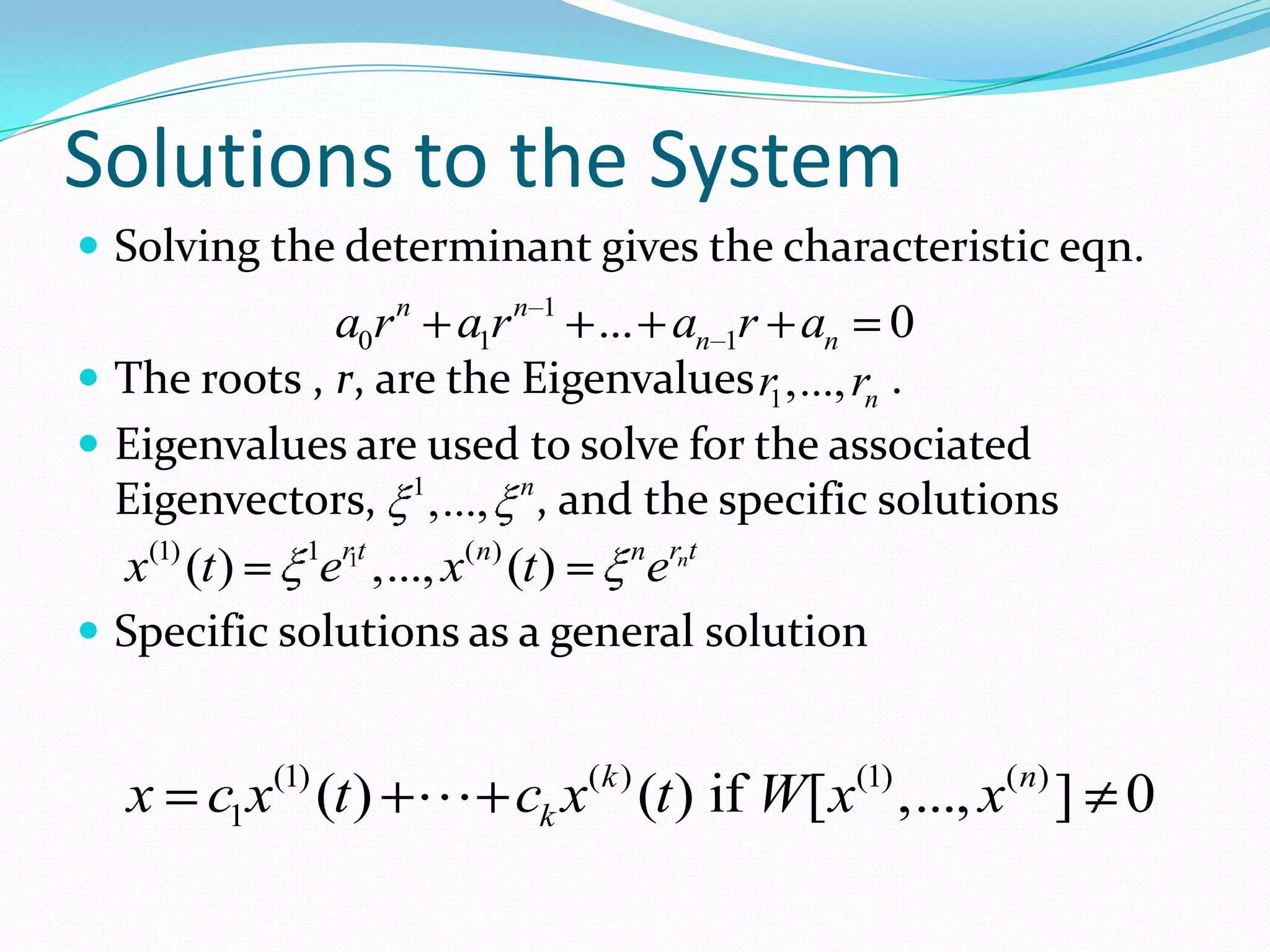 Systems Of Differential Equations | PPTX