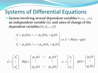 Systems Of Differential Equations | PPTX