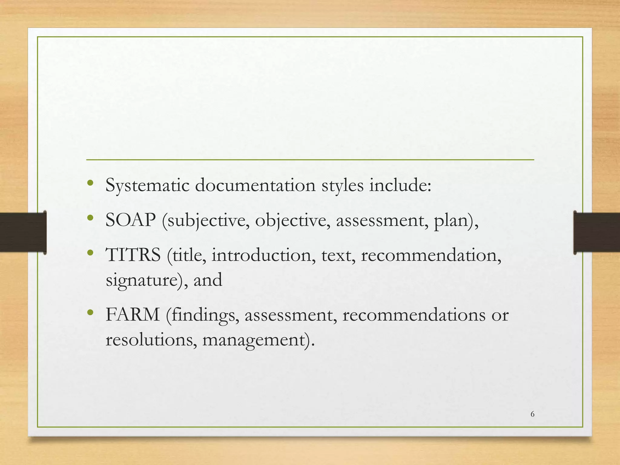 Systems of documentation and record keeping in clinical pharmacy | PPTX