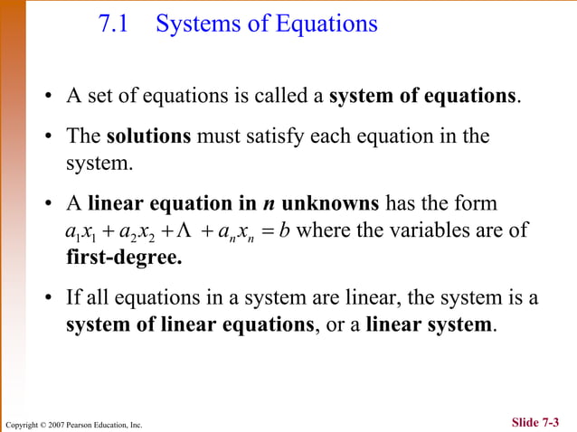 Systems of equations | PPTX