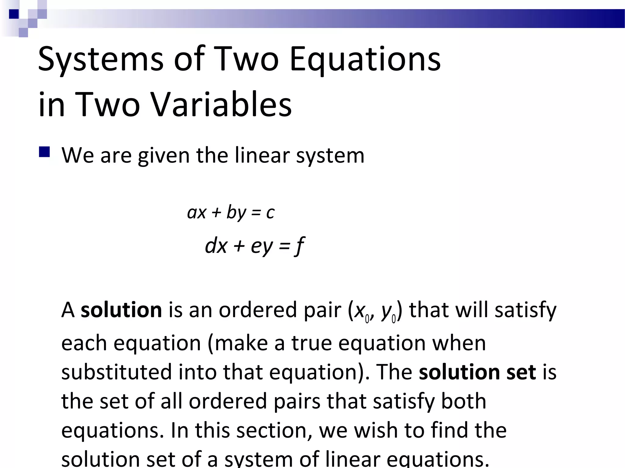 Systems of equations and matricies | PPT