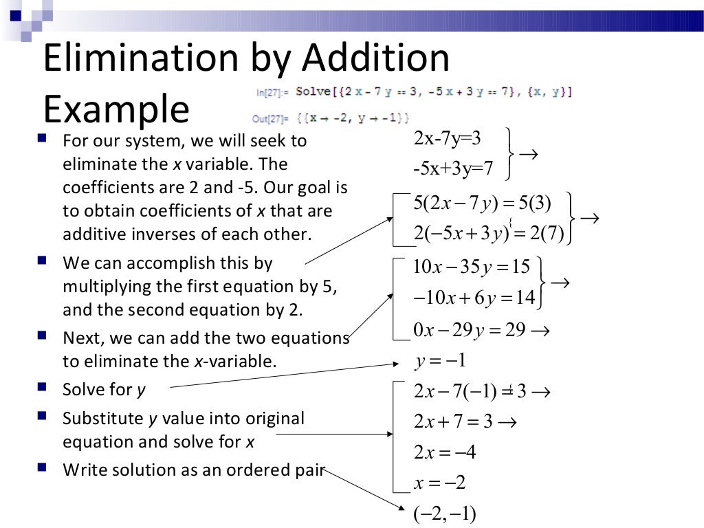 Systems Of Equations And Matricies