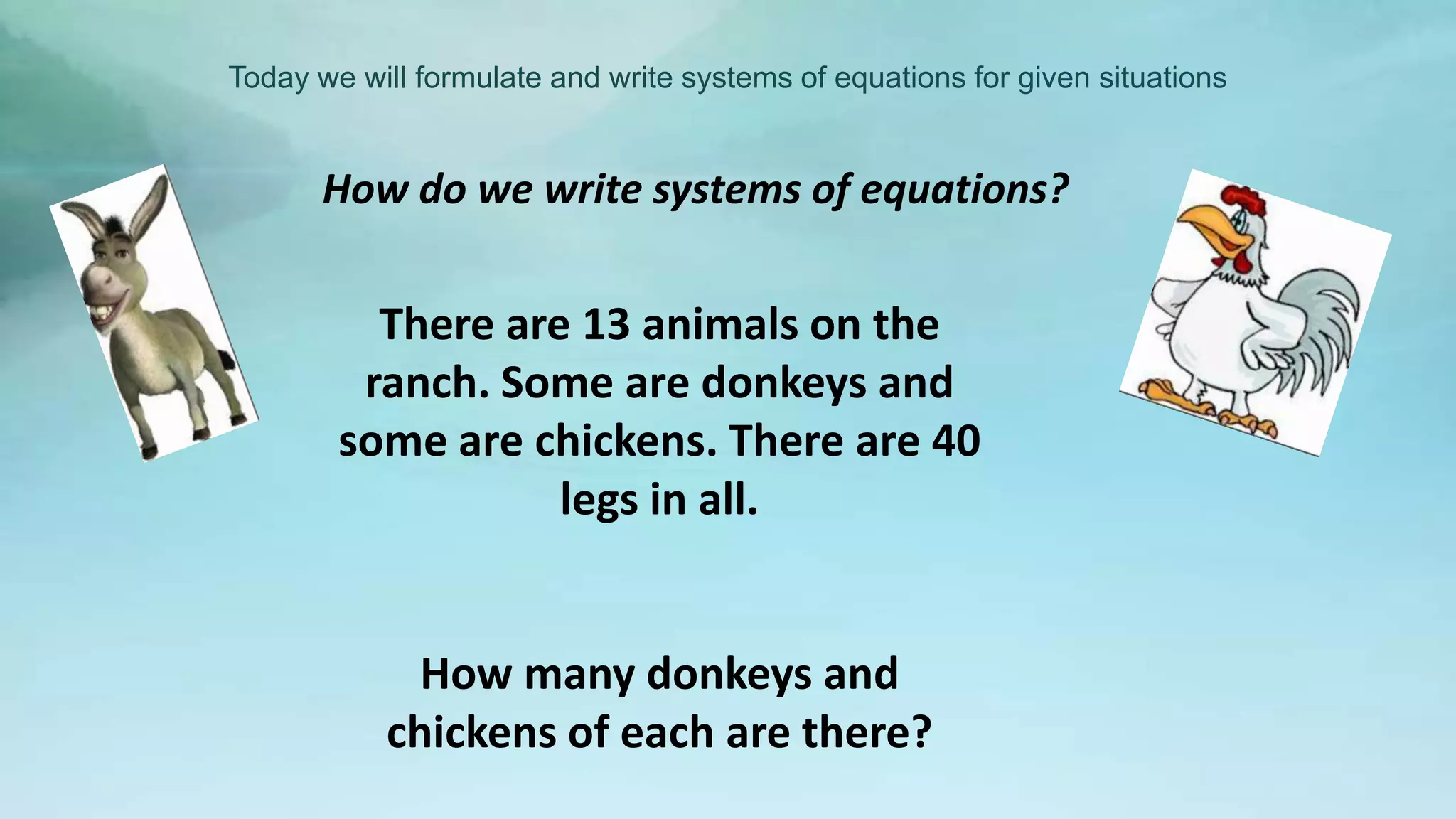 Systems of equations with coins | PPTX