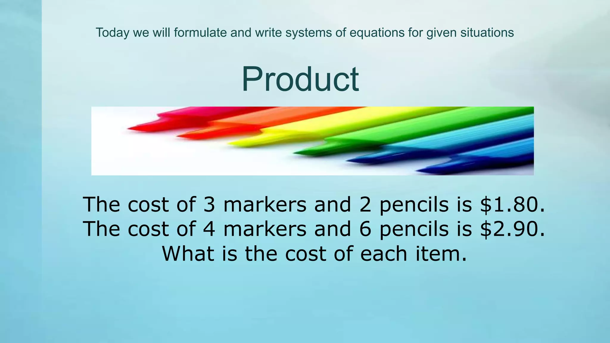 Systems of equations with coins | PPTX