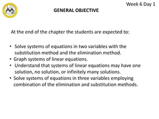 Systems of equations lesson 5 | PPTX