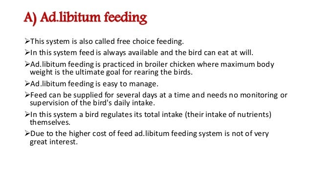Systems Of Feeding Poultry
