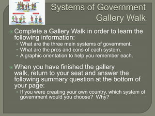 Systems of government | PPTX