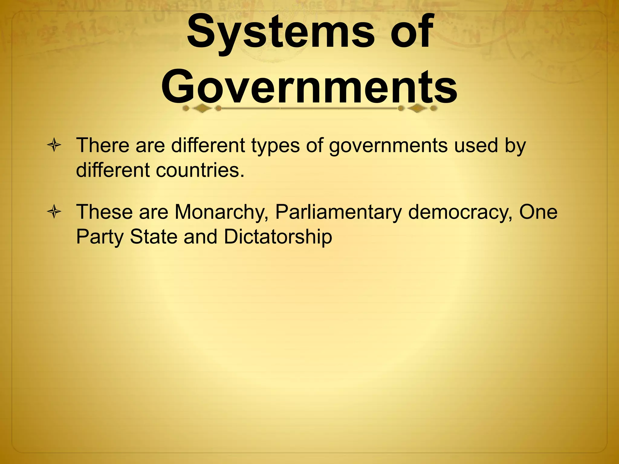 Systems of Government | PPTX