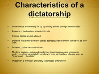 Systems of government | PPTX | Elections | Politics