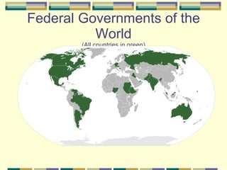 Systems of government powerpoint (unitary, confederation, federal ...