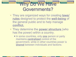 Systems of government powerpoint (unitary, confederation, federal ...