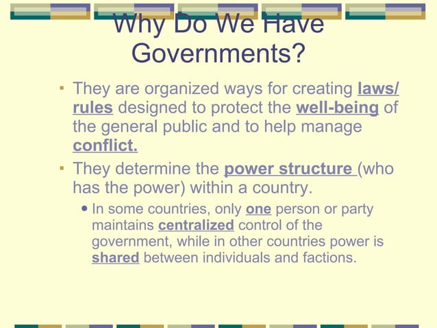 Systems of government powerpoint (unitary, confederation, federal ...