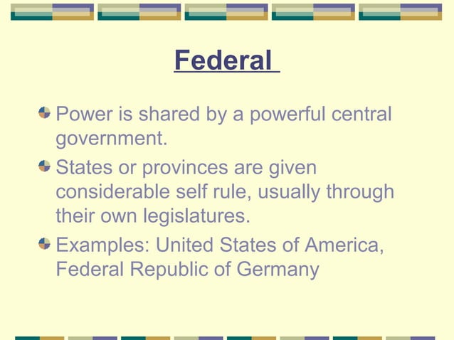 Systems of government powerpoint (unitary, confederation, federal ...