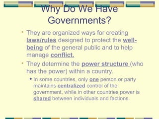 Systems of government powerpoint (unitary, confederation, federal ...