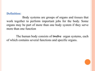 Systems of human body | PPTX