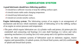 SYSTEMS OF IC ENGINE- Lubrication System.pptx