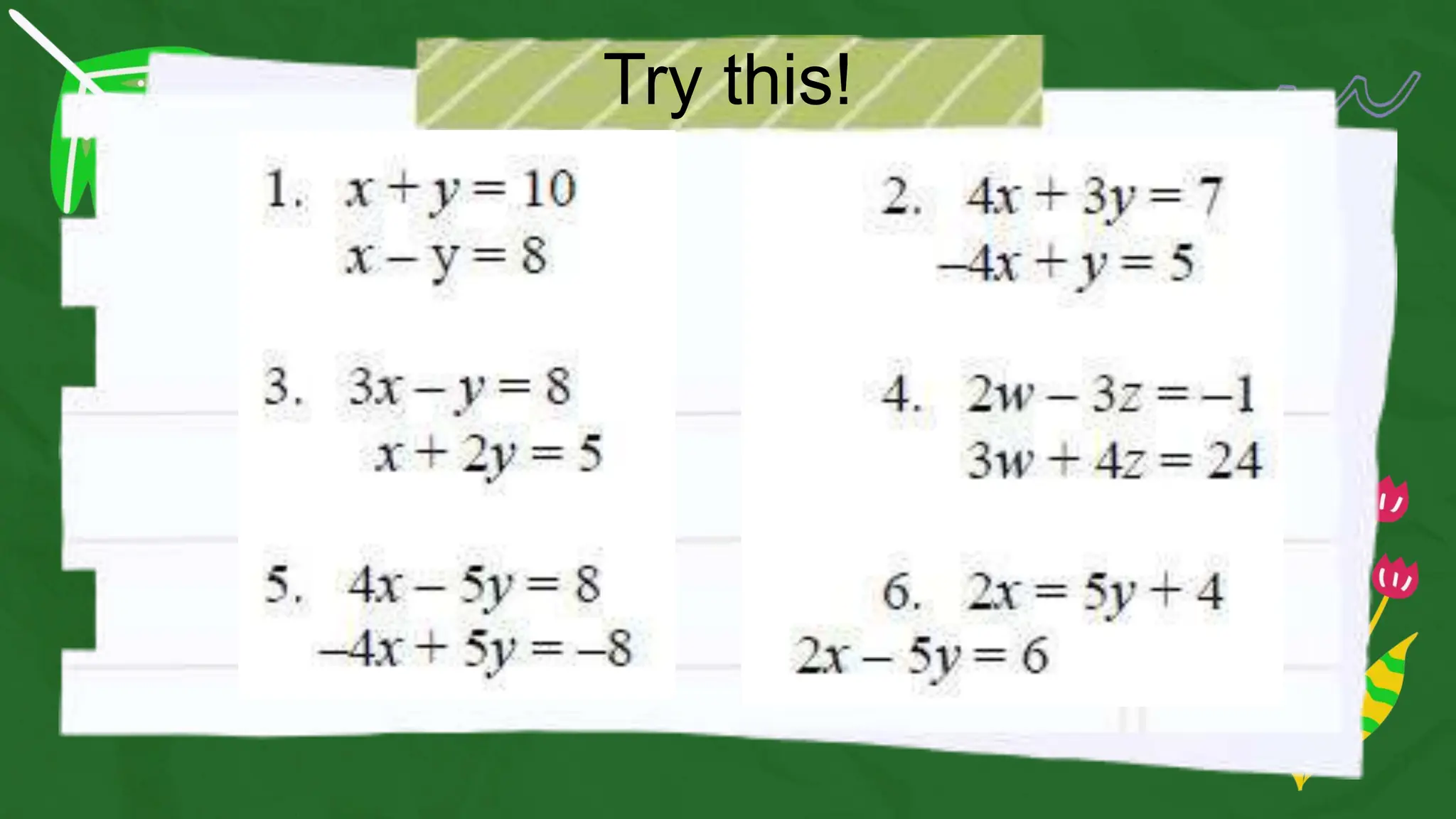 Categories of systems of linear equation.pptx | Physics | Science