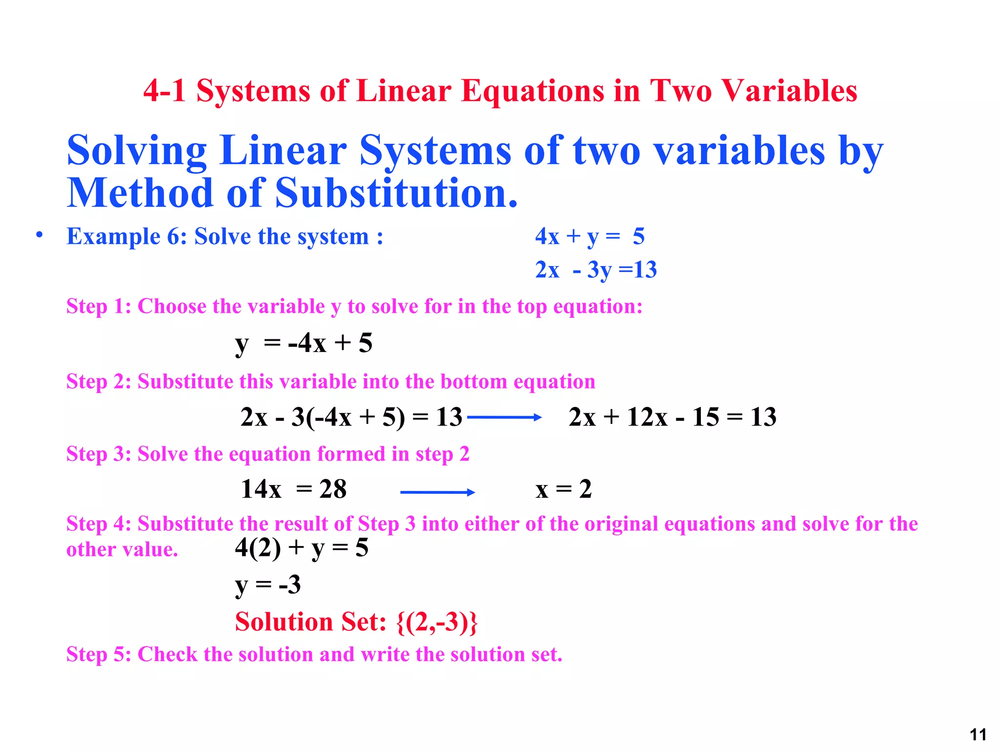 Systems of Linear Equations | PPT