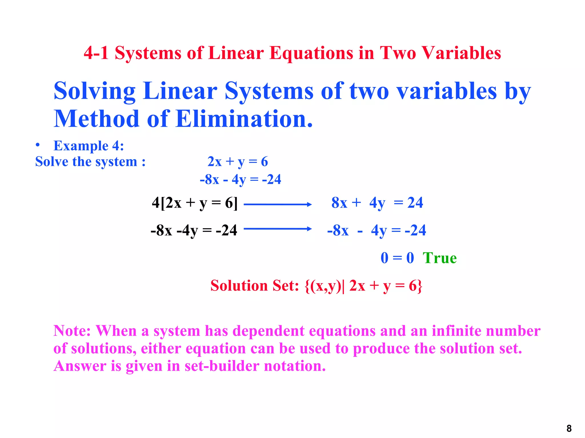 Systems of Linear Equations | PPT