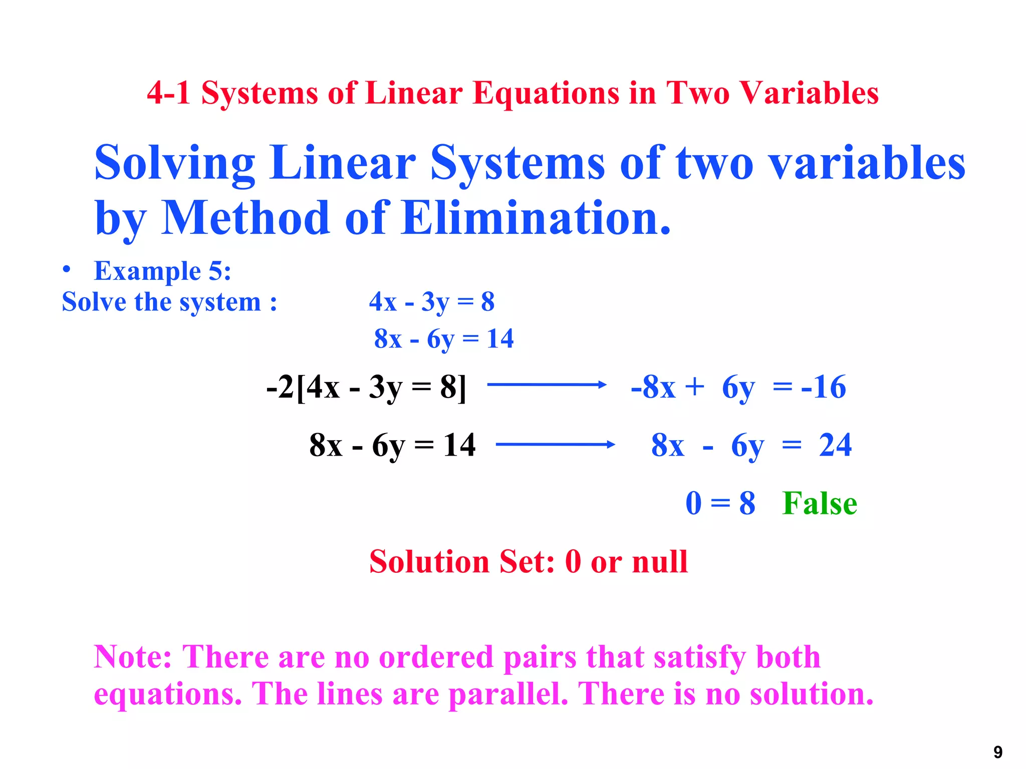 Systems of Linear Equations | PPT