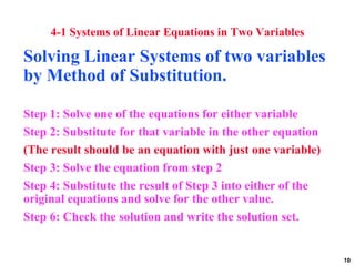Systems of Linear Equations | PPT