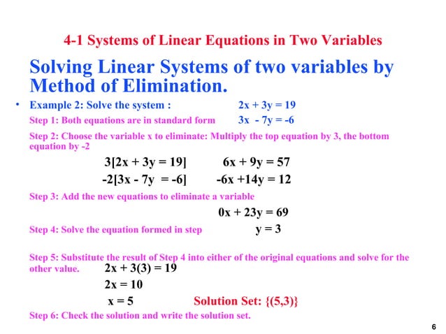 Systems of Linear Equations | PPT