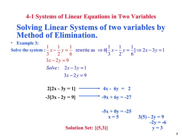 Systems of Linear Equations | PPT