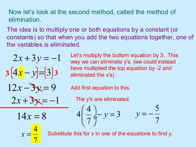 Systems of linear equations