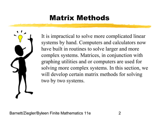 Systems of linear equations and augmented matrices | PPT | Physics ...