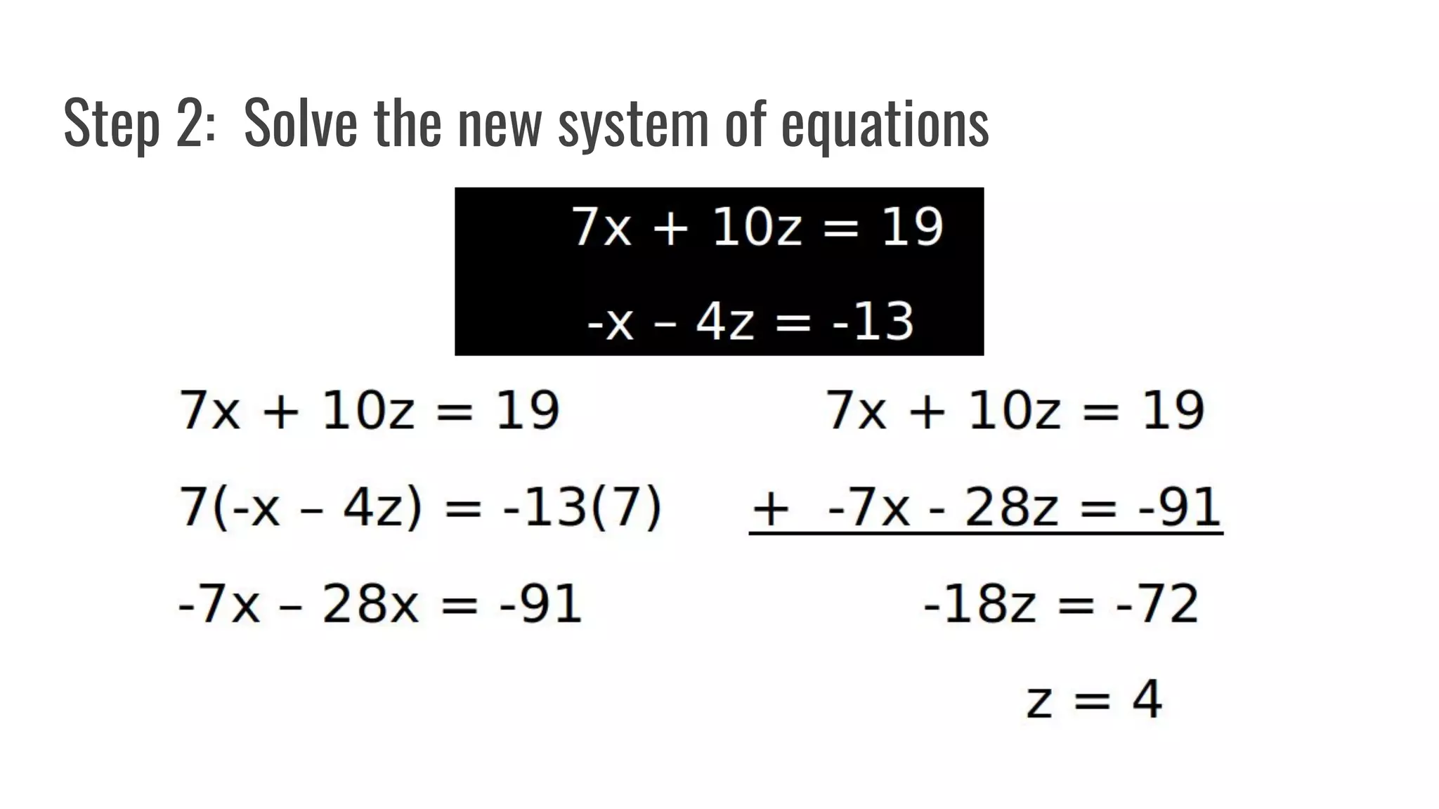 Systems of linear equations in three variables | PDF