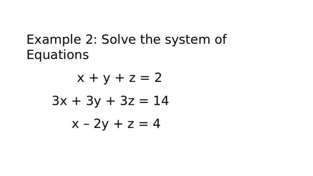 Systems of linear equations in three variables | PDF | Physics | Science