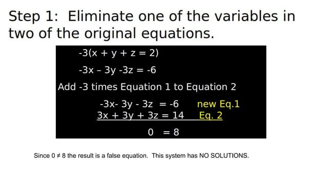 Systems of linear equations in three variables | PDF | Physics | Science