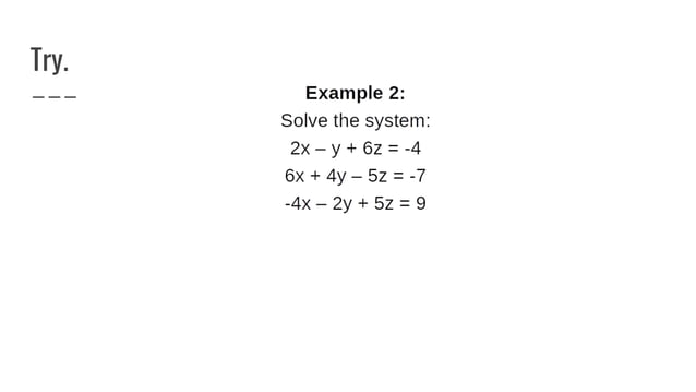 Systems of linear equations in three variables | PDF | Physics | Science