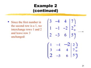 Systems of linear equations; matrices | PPT