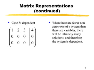 Systems of linear equations; matrices | PPT