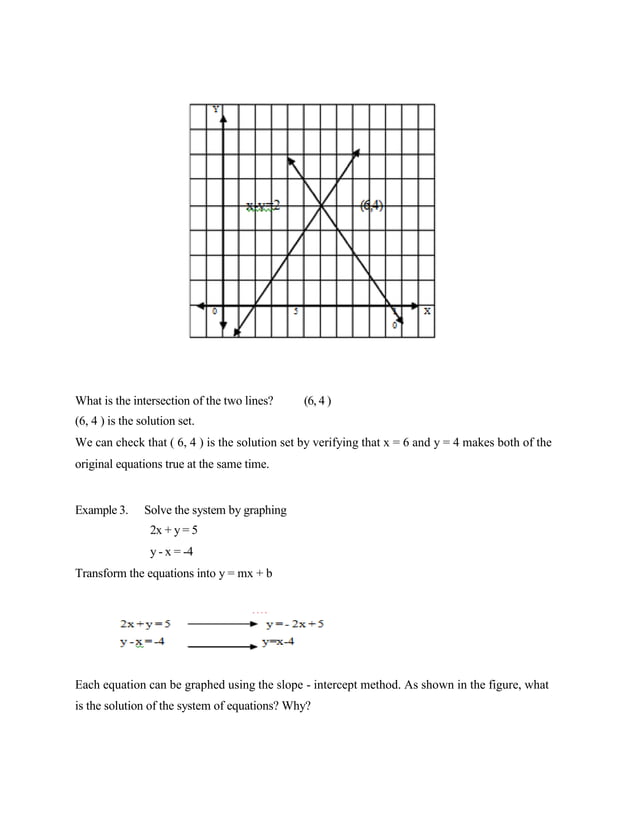 Systems of linear equations weedk2 discussion | PDF