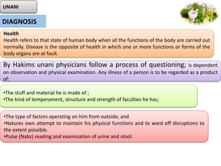 Systems of medicine- Unani system and its role in Pharmacognosy | PPTX