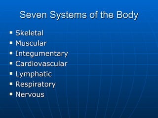 Systems Of The Body | PPT