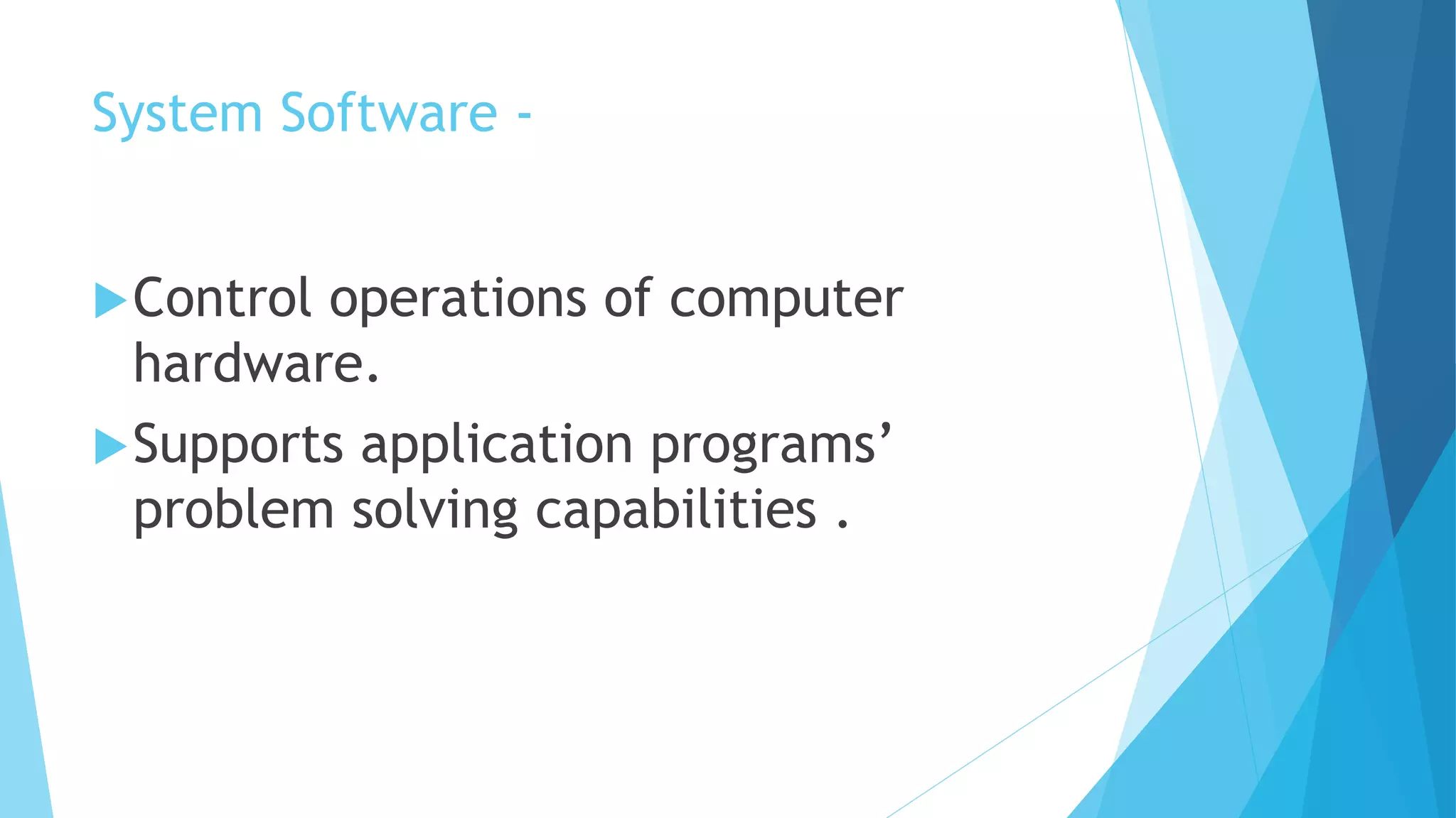 System software | Mahe Karim | PPTX | Operating Systems | Computer Software and Applications