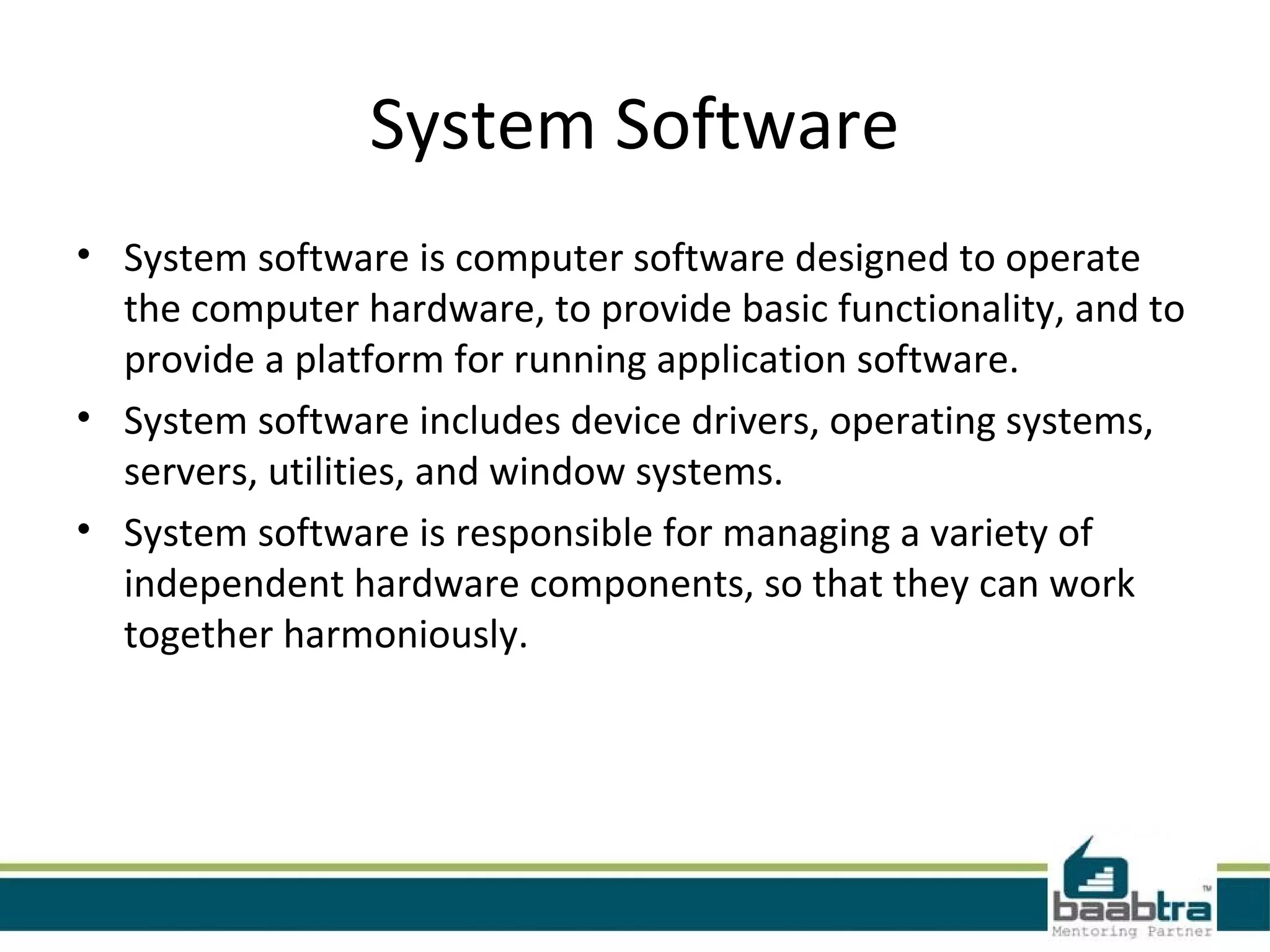 System software and Application software | PPT