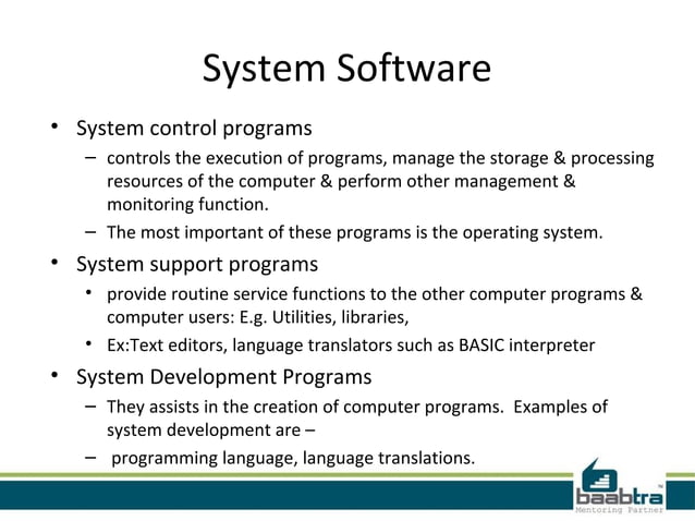 System software and Application software | PPT | Operating Systems | Computer Software and ...
