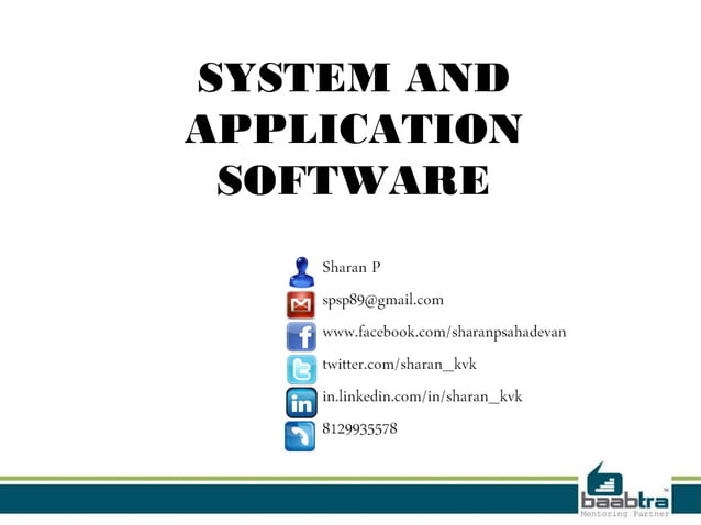 System software and Application software | PPT | Operating Systems | Computer Software and ...