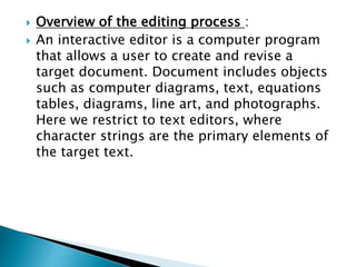 Text Editor in System software | PPTX