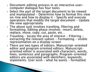 Text Editor in System software | PPTX
