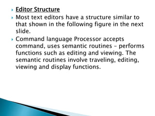 Text Editor in System software | PPTX