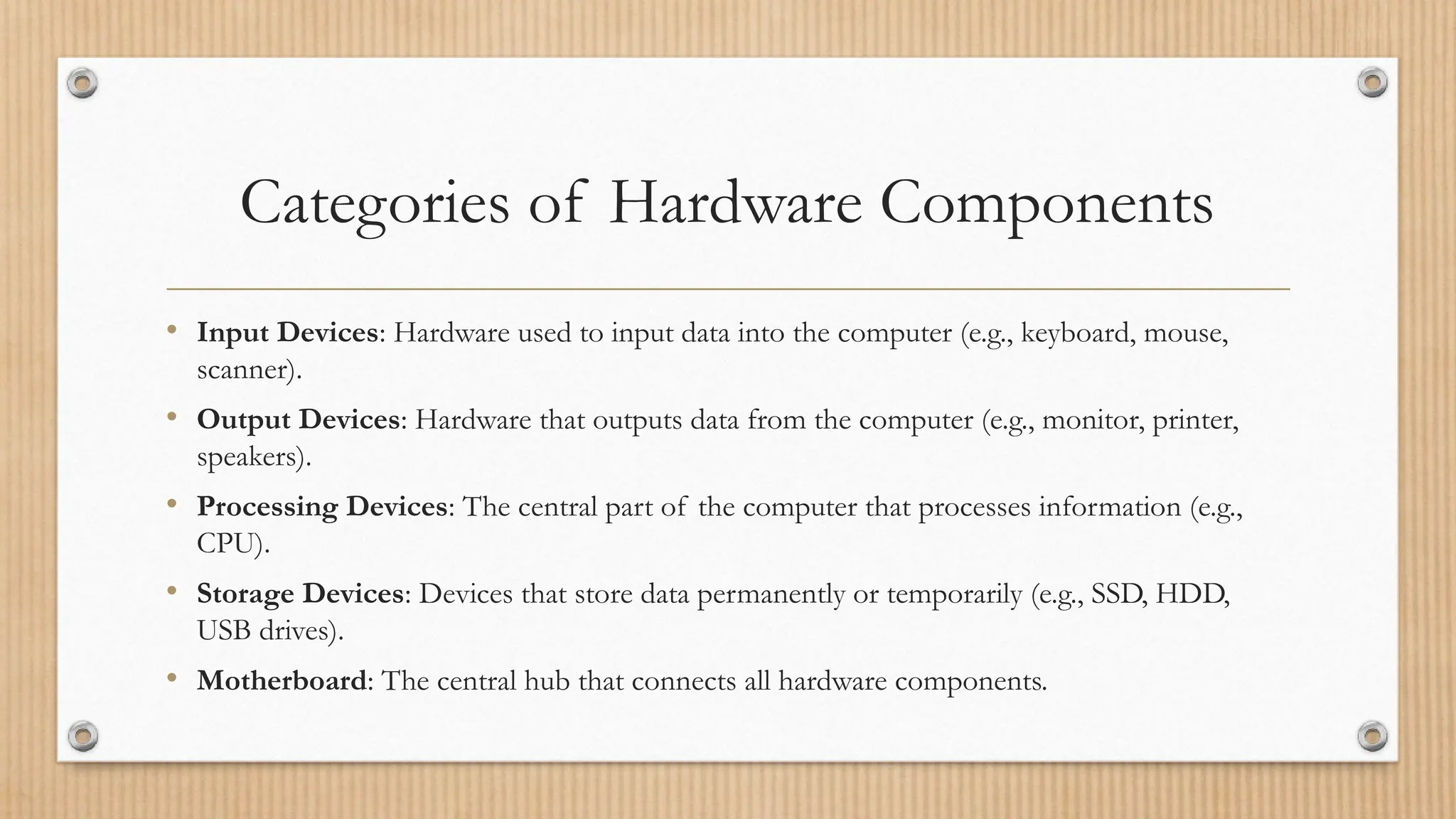 An Overview of Computer Hardware for Grade 11 CAT Students..pptx